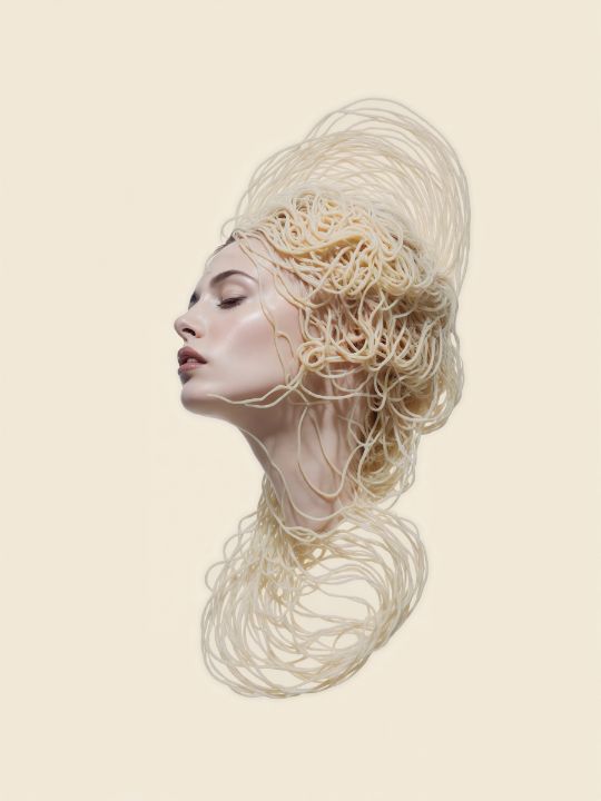 Messy hair IV (The spaghetti head) - Encore Art - Digital Art & AI ...