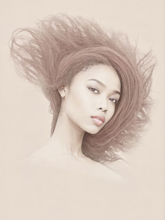 Messy hair I - Encore Art - Digital Art & AI, People & Figures ...