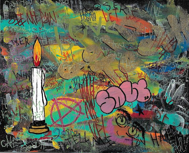 Overthinking - DarkNYC2020 - Paintings & Prints, Abstract, Movement ...