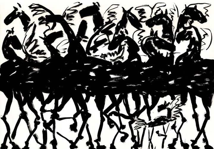 Prancing Pegasi #2 - Oskar Hansen - Drawings & Illustration, Animals ...