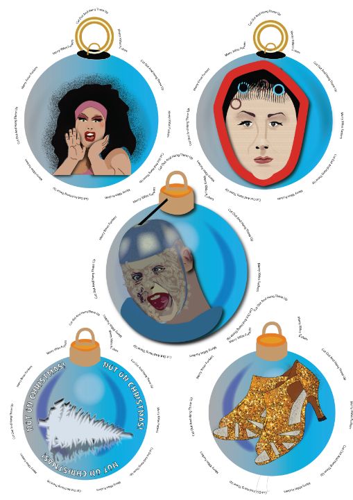 Cut-out baubles - Divine - Ridiculous Art by Jess Sweetman - Digital ...