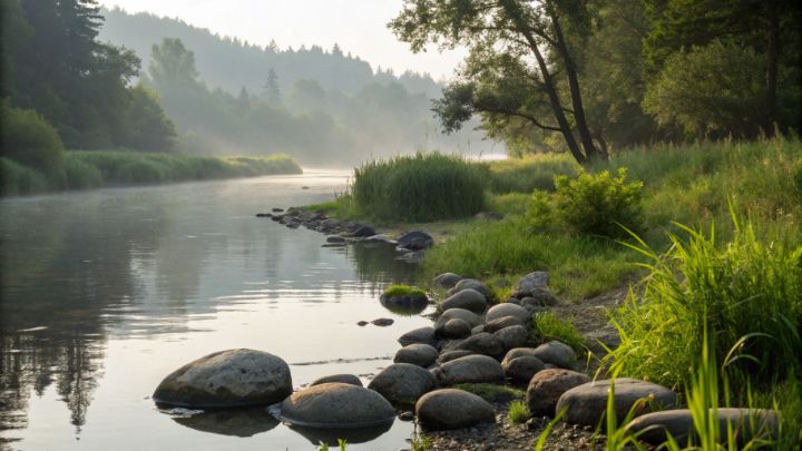 Calm River Amidst the Forest - Design Tech - Digital Art & AI ...