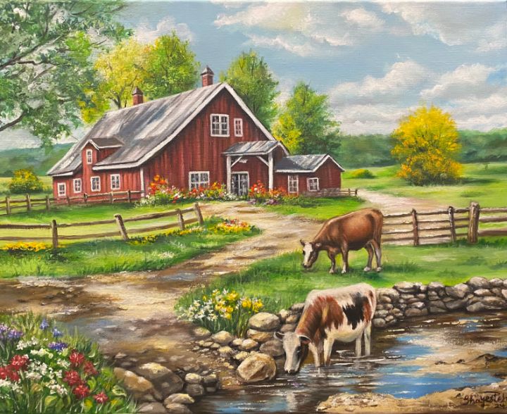 Acrylic on canvas - Atesh gallery - Paintings & Prints, Landscapes ...