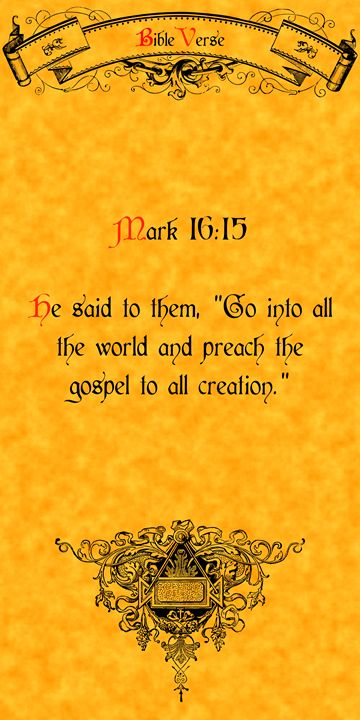 Bible Verse Mark 16:15 - Calligraphy - Digital Art & AI, Religion ...