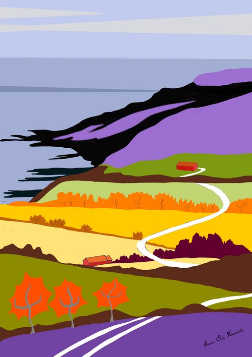 A landscape from above - HareideArt - Paintings & Prints, Landscapes ...