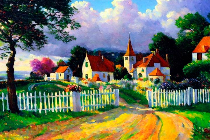 The Open Gate - Restored Art Studio - Paintings & Prints, Buildings ...