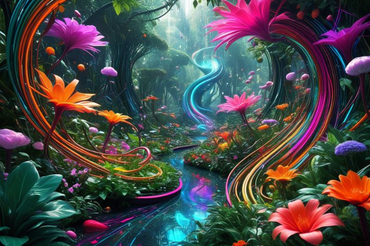 Garden of Eden in Kinetic Motion - Restored Art Studio - Paintings ...