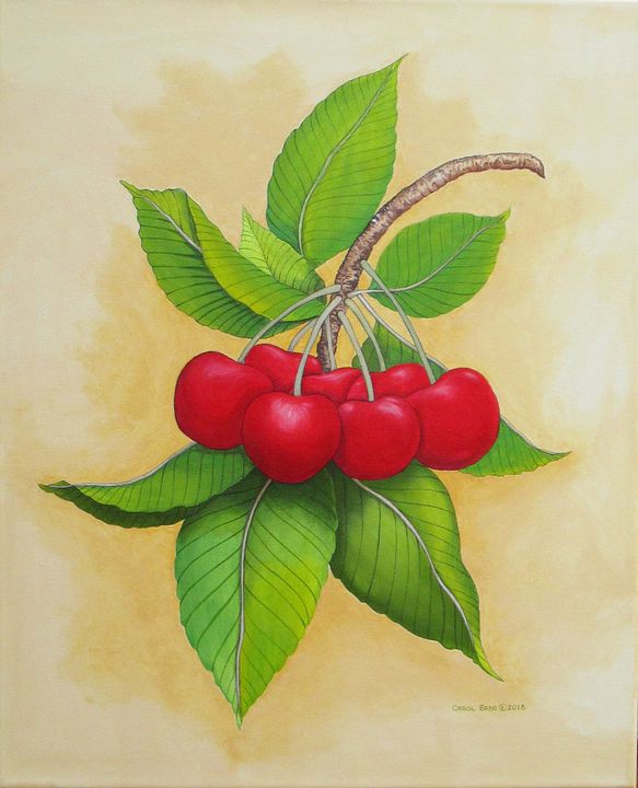 Cherries II - Southwest & Florals by Carol - Paintings & Prints, Food ...