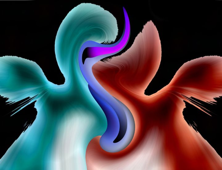 ` Angelic Dispute ` - Gordon Stead - Digital Art, Abstract, Other ...
