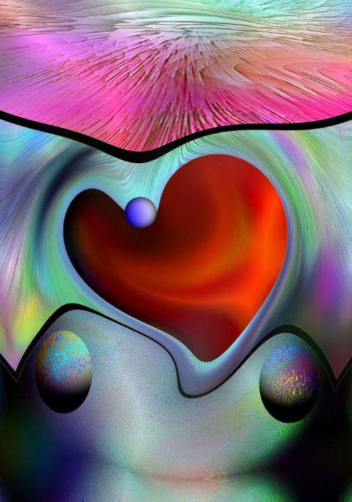 ` Sheltered Heart ` - Gordon Stead - Digital Art & AI, Abstract, Other ...