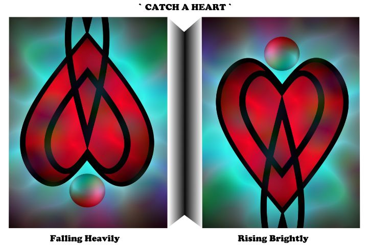 ` Catch Both Hearts ` - Gordon Stead - Digital Art & AI, Abstract ...
