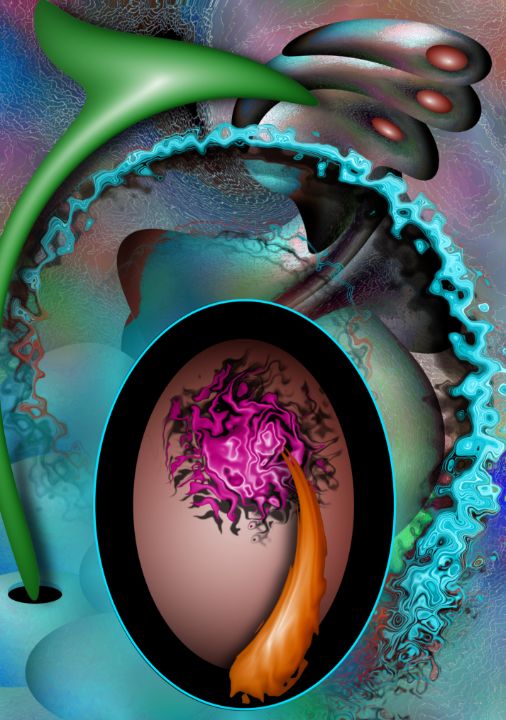 ` Getting Born ` - Gordon Stead - Digital Art & AI, Abstract, Other ...