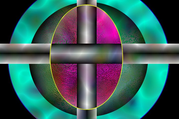 ` Groovy Tube Jesus ` - Gordon Stead - Digital Art & AI, Abstract ...
