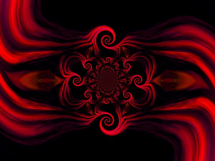 Light Storm Red Mandala 1 - Sherrie D. Larch - Digital Art, Religion ...