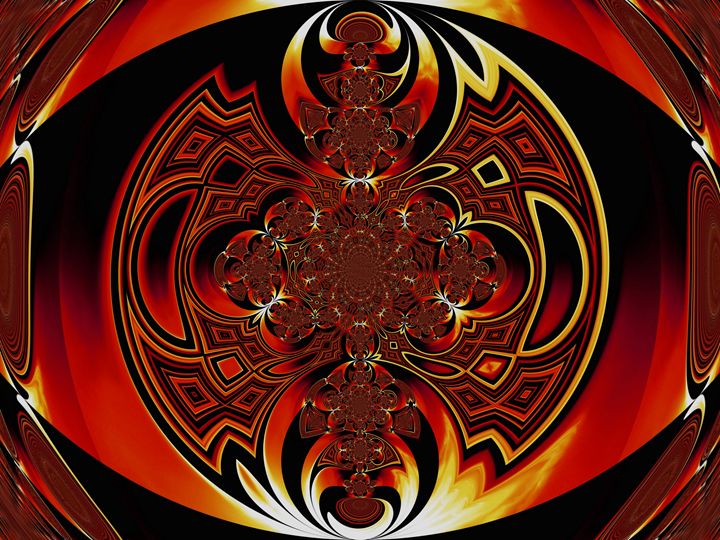 Viking Fire Warrior Scarab Mandala 4 - Sherrie D. Larch - Digital Art ...