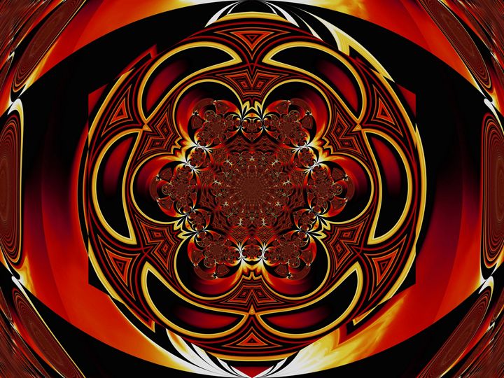 Viking Fire Warrior Scarab Mandala 6 - Sherrie D. Larch - Digital Art ...