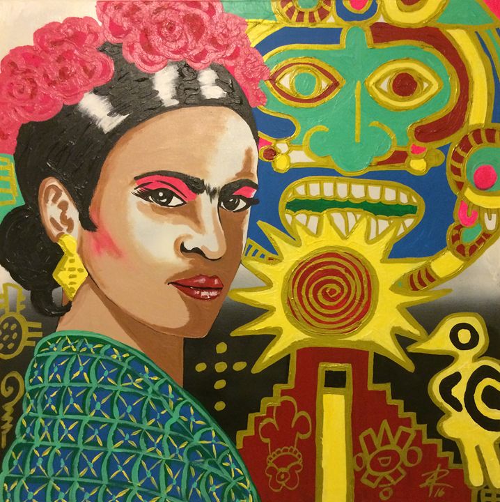 Frida by Jesse Raudales - Jesse Raudales - Paintings & Prints, People ...