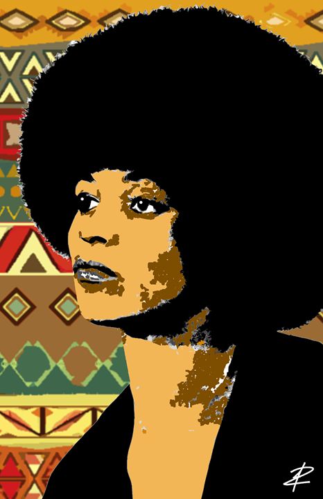 Angela Davis by Jesse Raudales - Jesse Raudales - Paintings & Prints ...
