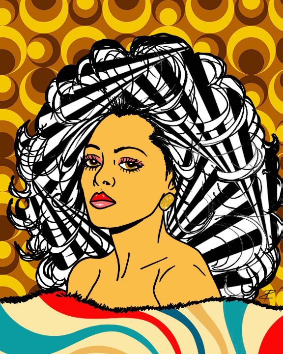 DIANA ROSS by Jesse Raudales - Jesse Raudales - Paintings & Prints ...