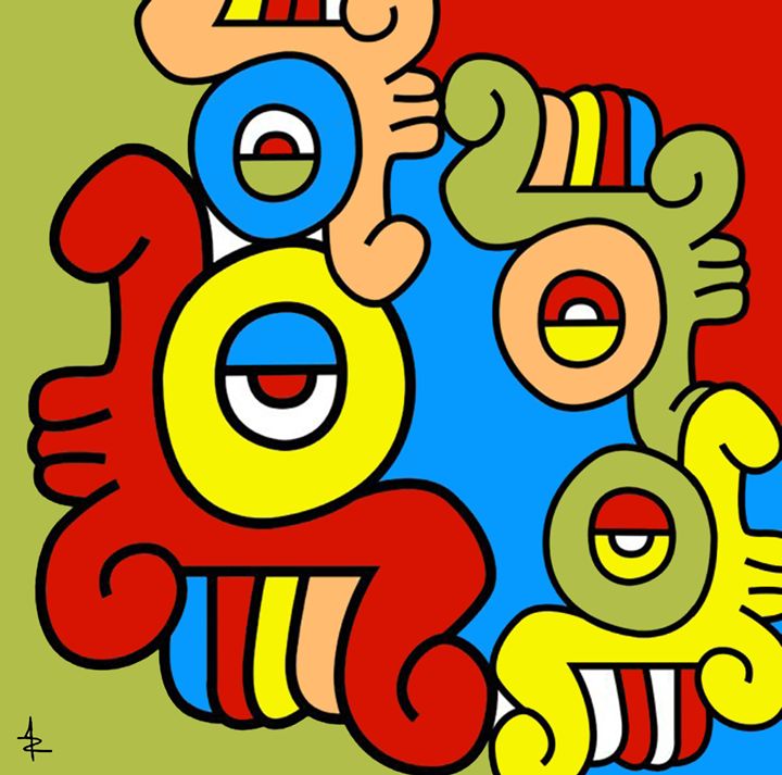 Quiahuitl - Jesse Raudales - Paintings & Prints, Ethnic, Cultural ...
