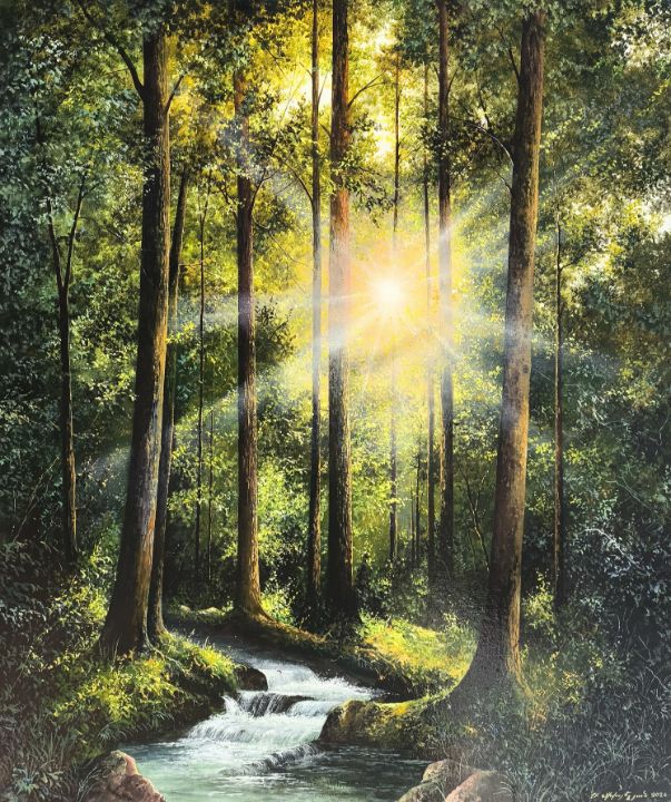 Forest Serenity - Narinart Armgallery - Paintings & Prints, Landscapes & Nature, Forests, Other ...