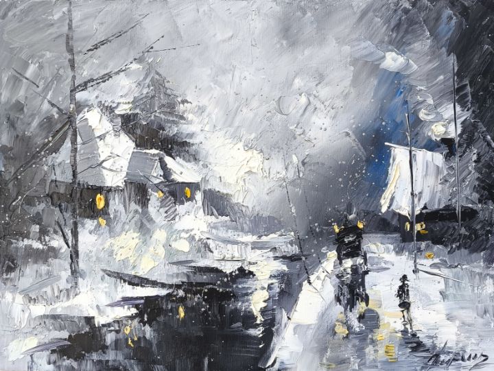Winter Serenity - Narinart Armgallery - Paintings & Prints, Landscapes ...