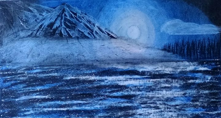 Midnight View - Billie's Work - Paintings & Prints, Landscapes & Nature ...