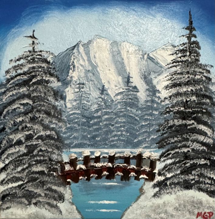 Snowy Bridge - Melissa G. Perez - Paintings & Prints, Landscapes ...