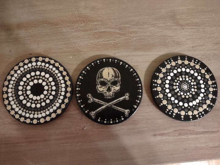 Hand Painted Coasters - Paige's Page - Paintings & Prints, Abstract ...