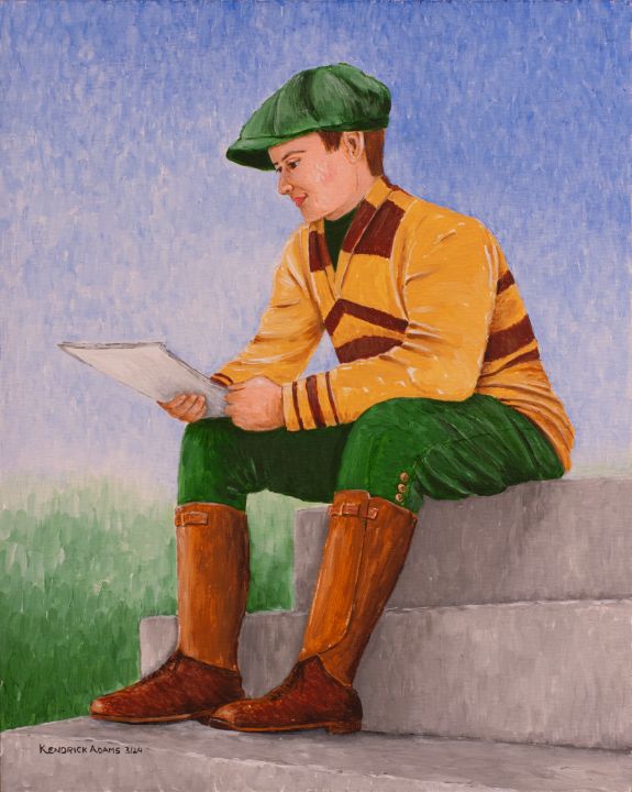 Boy Reading - Ken Adams - Paintings & Prints, People & Figures ...