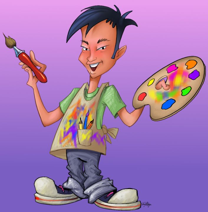 Asian artist boy - Born to illustrate - Drawings & Illustration, People ...