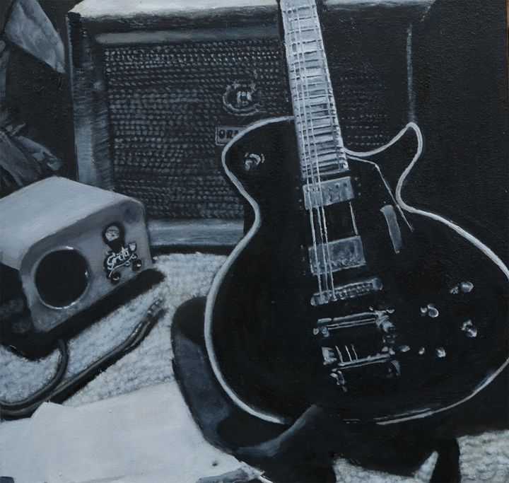 The Guitarist - Cheryl H Knight - Paintings & Prints, Still Life, Other ...
