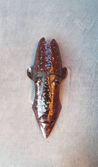Metal African Mask- Decorative - Decorado - Sculptures & Carvings ...