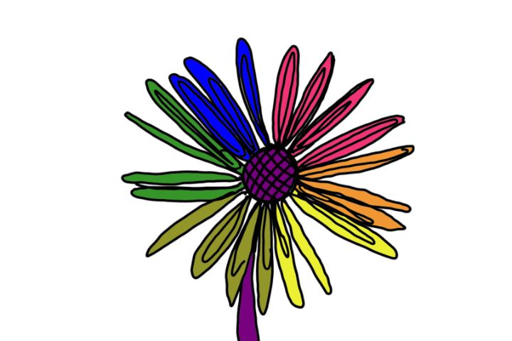 Rainbow Flower - Mirabelle's Art - Drawings & Illustration, Flowers ...