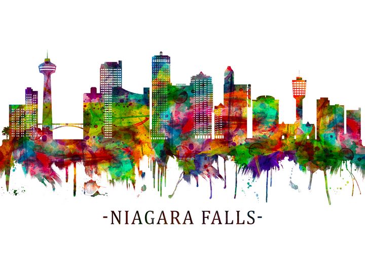 Niagara Falls Canada Skyline - Towseef Dar - Digital Art, Buildings ...