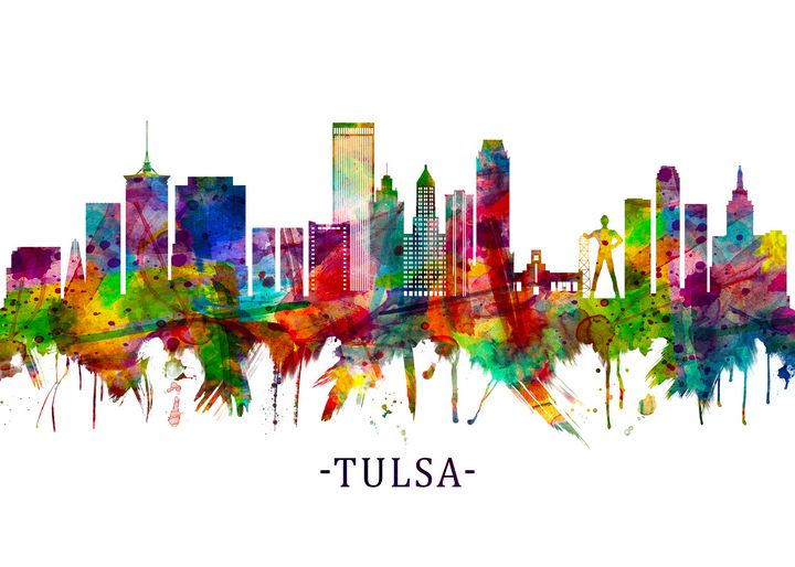 Tulsa Oklahoma Skyline - Towseef Dar - Digital Art & AI, Buildings ...