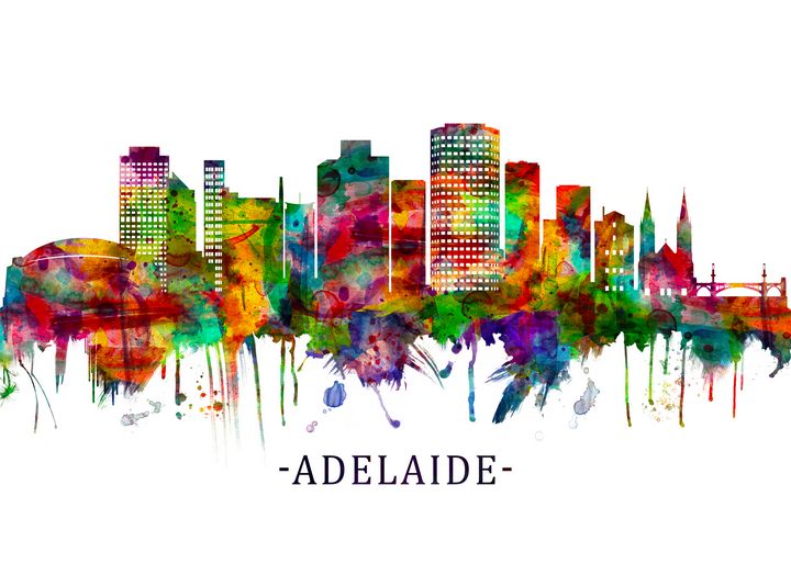 Adelaide Australia Skyline - Towseef Dar - Digital Art & AI, Buildings ...