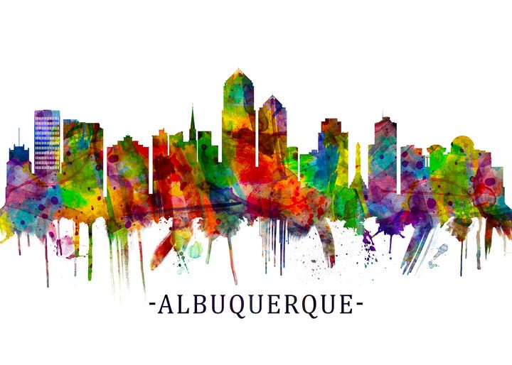 Albuquerque New Mexico Skyline - Towseef Dar - Digital Art & AI ...