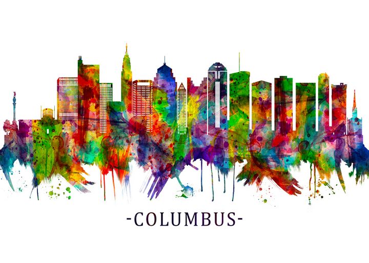 Columbus Ohio skyline - Towseef Dar - Digital Art & AI, Buildings ...