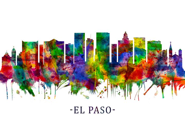 El Paso Texas Skyline - Towseef Dar - Digital Art & AI, Buildings ...