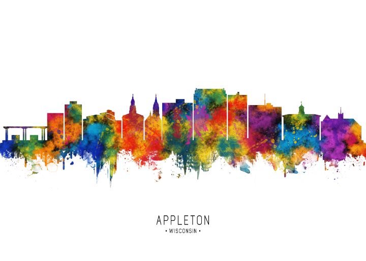 Appleton Wisconsin Skyline - Towseef Dar - Paintings & Prints ...