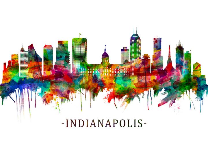 Indianapolis Indiana Skyline - Towseef Dar - Digital Art & AI ...