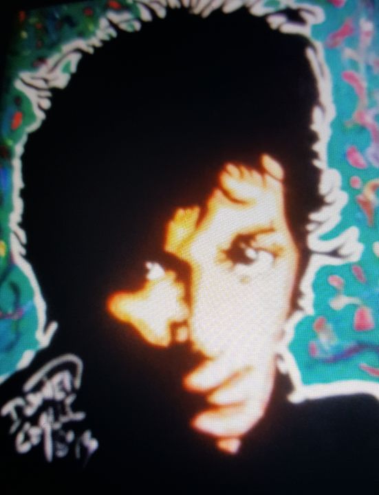 Johnny Thunders green background - Dark Castle Art - Paintings & Prints ...