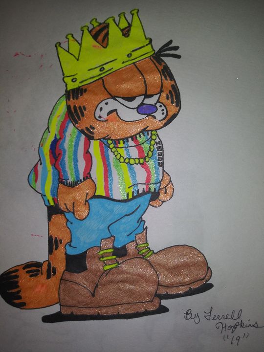 King Garfield - Terrell cartoons - Drawings & Illustration ...