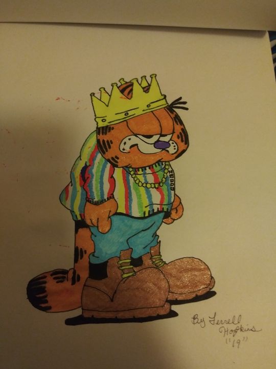 King Garfield - Terrell cartoons - Drawings & Illustration ...