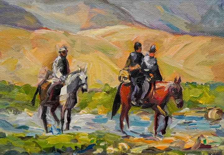 Horseback Riding - Duduartist - Paintings & Prints, Animals, Birds ...