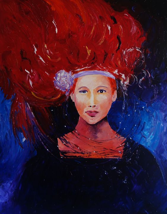 Ginger - ART BY VALIA - Paintings & Prints, People & Figures, Portraits ...