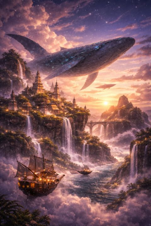 Skywhale - Nathan Jansen - Digital Art & AI, Fantasy & Mythology ...