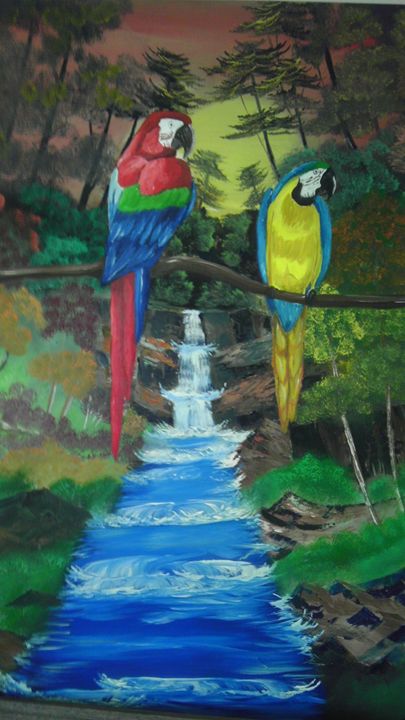 bird paradise - matthew schell - Paintings & Prints, Animals, Birds, & Fish, Birds, Parrots ...