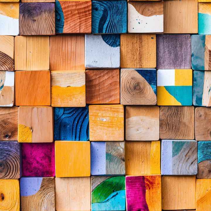 Colorful Wood Stack - Artist Evolve - Digital Art & AI, Landscapes ...